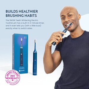 Snow LED Electric Toothbrush - Rechargeable Electronic Brush for Adults - Sonic Technology w/LED Light Whitening & Cleaning Powered w/Sonic Technology for Oral Routine - Polar Blue