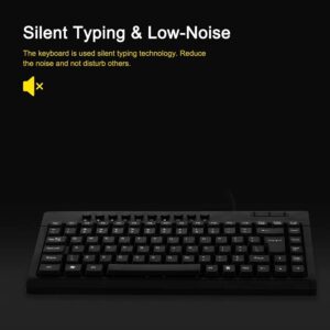 Multimedia Keyboard Wired Silent Keyboard Waterproof Gaming Keyboard for Laptop PC USB Keyboard