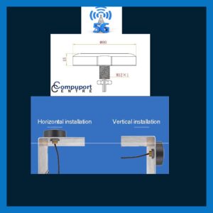 CompuPort MIMO 5G LTE Puck Antenna Freq: 2X 698-960/1710-3800MHz with Dual-Diversity 3' SMA Male Cables, Compatible with Sierra Airlink, Teltonika, Microhard, Digi, Cradlepoint or Any SMA LTE modems.