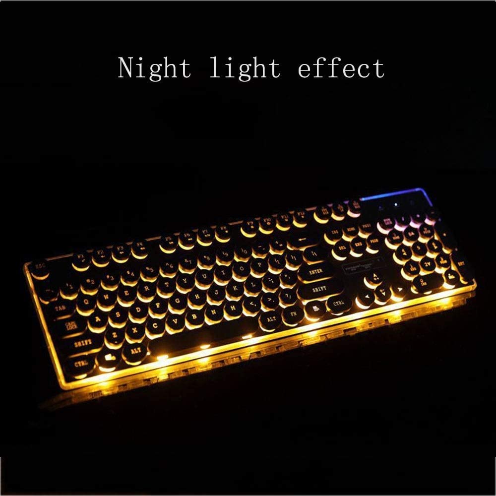 SPLD Keyboards Computer Keyboard-wired Keyboard Punk Gaming Keyboard Mechanical Keyboard Can Be Illuminated-104 Keys