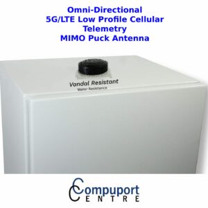 CompuPort 5G LTE Puck Antenna Omni-Directional high-gain MIMO Dual Diversity with SMA Male 15' Cables, Works with Sierra Airlink, Microhard, Digi, Teltonika, Cradlepoint and Any SMA 4G/5G Gateways.