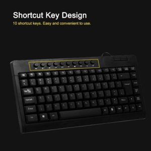 Multimedia Keyboard Wired Silent Keyboard Waterproof Gaming Keyboard for Laptop PC USB Keyboard