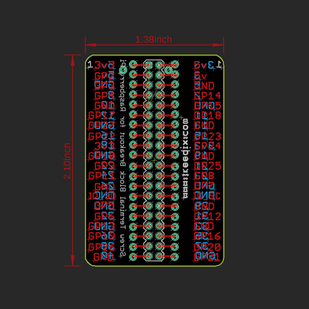 Treedix RPi GPIO Terminal Block Breakout Board Module Expansion Board Compatible with Raspberry Pi 4B/3B+/3B/2B/Zero/Zero W