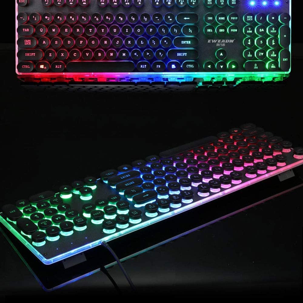 SPLD Keyboards Computer Keyboard-wired Keyboard Punk Gaming Keyboard Mechanical Keyboard Can Be Illuminated-104 Keys