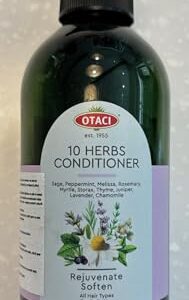 OTACI 10 Herbs Rejuvenate and Soften Conditioner for All Hair Types, Sage, Peppermint, Melissa, Rosemary, Myrtle, Storax, Thyme, Juniper, Lavender, Chamomile, No Paraben, No Alcohol Herbal Conditioner