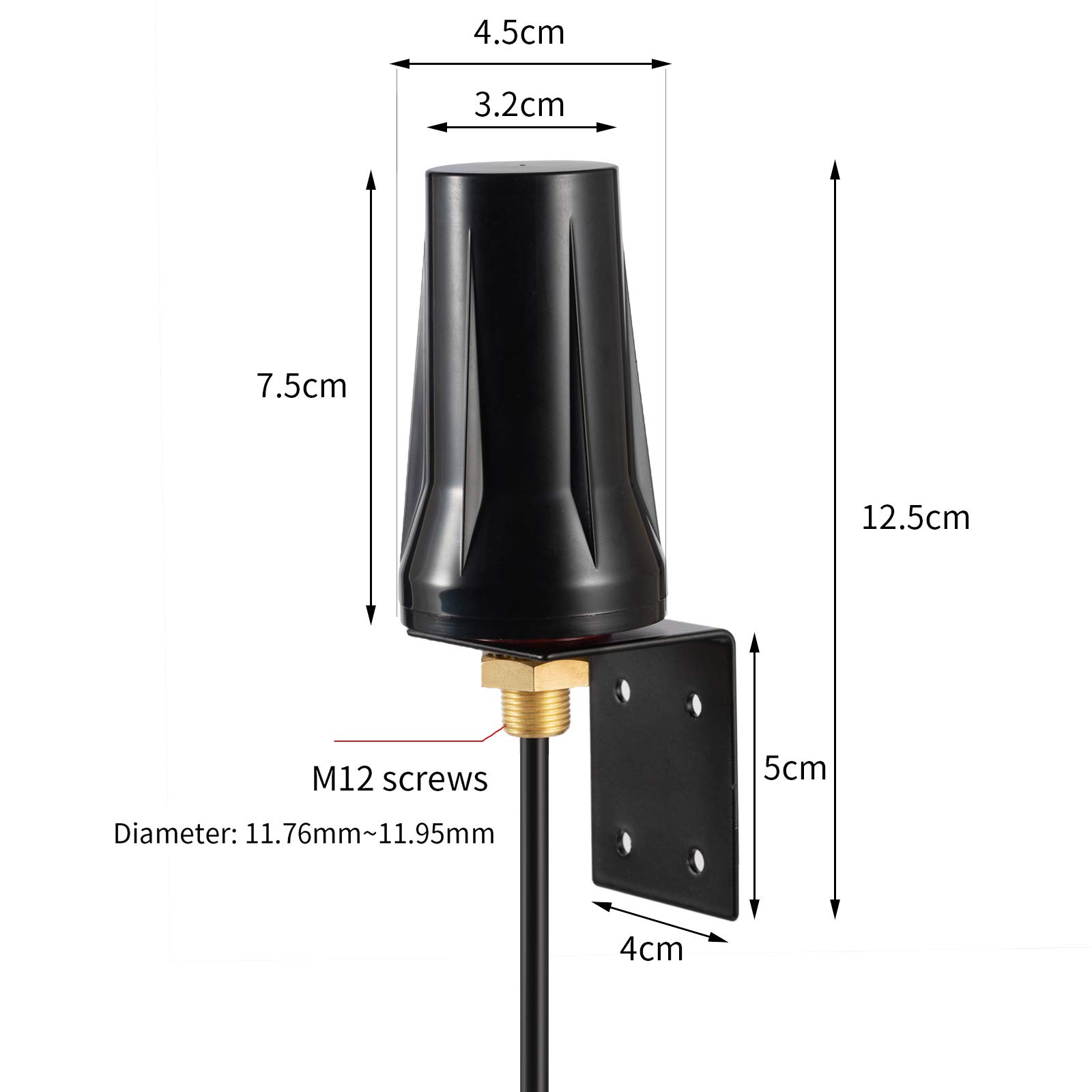 10dBi Outdoor 4G LTE Long Range Cellular Trail Camera Antenna with 16.4ft Low Loss KSR200 Cable for Trail Camera, Eifagur