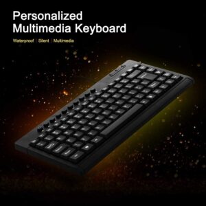 Multimedia Keyboard Wired Silent Keyboard Waterproof Gaming Keyboard for Laptop PC USB Keyboard