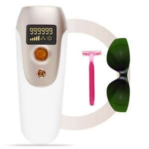 ezygenix ipl hair removal for women 999,999 flashes permanent hair removal device on armpits back legs arms face bikini line, suitable for home/travel