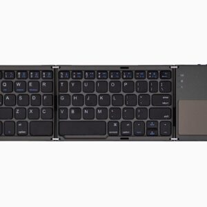 Ares Ultra Slim Pocket Foldable Bluetooth Wireless Keyboard with Touchpad (Black)