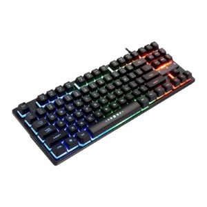 keyboard computers accessories k87 wired keyboard 87-key manipulator feel rainbow switch luminous keyboard floating keycap gaming keyboard