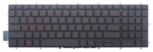 original new for dell inspiron 15 gaming 7566 7567 p65f p65f001 us backlit keyboard red letters