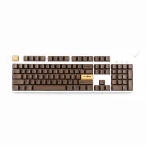 keycap set 125 keys chocolate keycap set cherry profile pbt sublimation keycaps for gaming keyboard (color : brown, size : 125 keys)