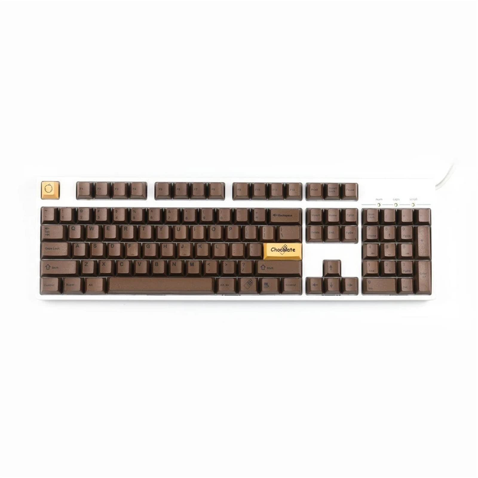 Keycap Set 125 Keys Chocolate Keycap Set Cherry Profile PBT Sublimation Keycaps for Gaming Keyboard (Color : Brown, Size : 125 Keys)