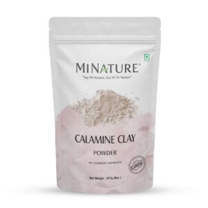 calamine clay by mi nature | for younger looking skin, detoxifying skin | 227g(8 oz) (0.5 lb) | facial cleansing mask | use to make masks, creams, scrubs, bath bombs, body wash and soaps