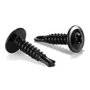 #8 x 3/4" sheet metal screws 100pcs 410 stainless steel truss head fast self tapping screws black oxide by sg tzh