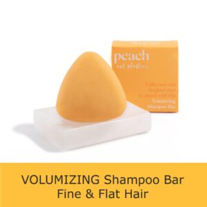 Peach not Plastic Shampoo and Conditioner Bar Set - Volumizing for Fine & Flat Hair, Leaves Hair Full & Voluminous, Plant Based, Vegan & Eco Friendly, 2 Bars