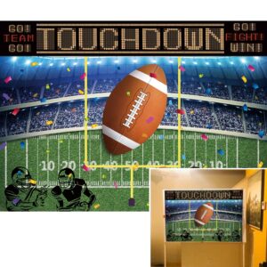 binqoo 8x6ft football backdrop photography rugby sports party background american football field photo booth banner boy kids party decoration supplies