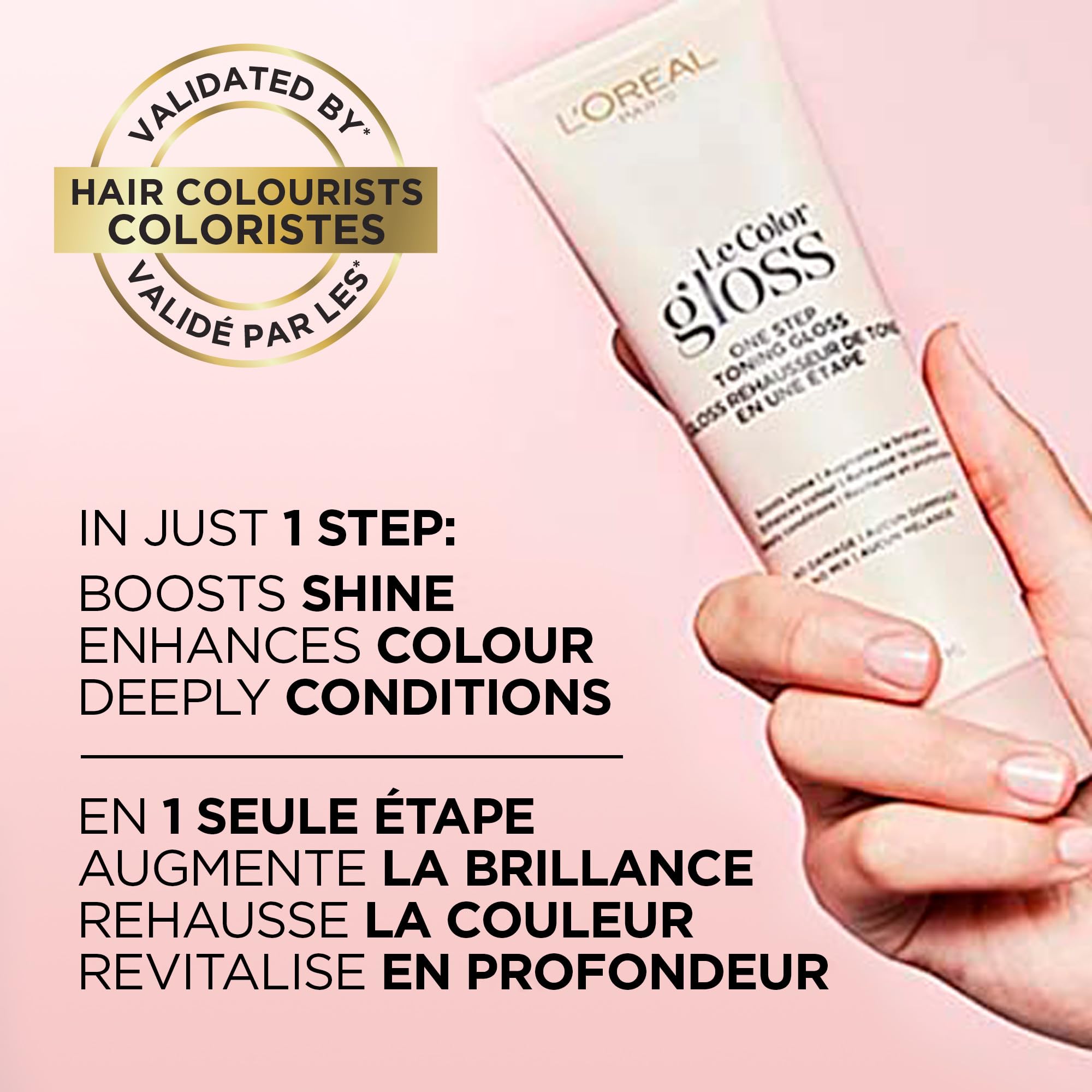 L'Oreal Paris Le Color Gloss One Step In-Shower Toning Hair Gloss for Bleached Hair, Neutralizes Brass, Conditions & Boosts Shine, Platinum Pearl, 4 Ounce