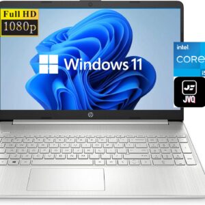 HP Newest 15.6" FHD 1080P IPS Display Laptop Computer, 11th Gen Intel Quad-Core i5-1135G7(Up to 4.2GHz), 12GB RAM, 256GB PCIe SSD, Webcam, Bluetooth, Wi-Fi, HDMI, Windows 11, Silver