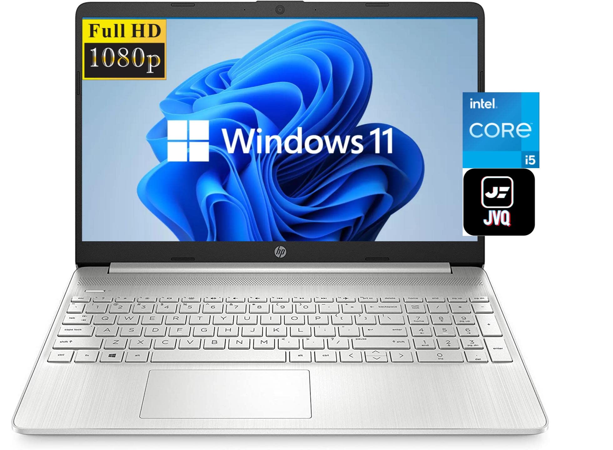 HP Newest 15.6" FHD 1080P IPS Display Laptop Computer, 11th Gen Intel Quad-Core i5-1135G7(Up to 4.2GHz), 12GB RAM, 256GB PCIe SSD, Webcam, Bluetooth, Wi-Fi, HDMI, Windows 11, Silver