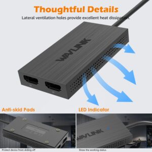 WAVLINK USB 3.0 or USB C to HDMI Adapter for Dual Monitors, Dual 1080p@60Hz Universal Video Graphics USB to Dual HDMI Adapter for USB 3.0 or USB-C, Thunderbolt 3/4, USB 4, Windows, Mac OS