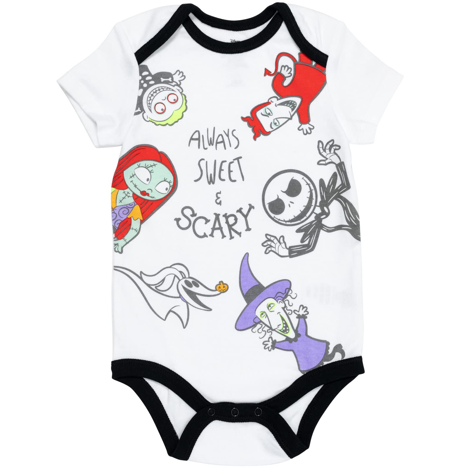 Disney Nightmare Before Christmas Jack Skellington Sally Newborn Baby Boys 5 Pack Bodysuits Multi 3-6 Months