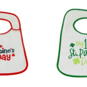 Hello Baby Wonder Valentine's & St. Patty's Day Bib Set - 2pk