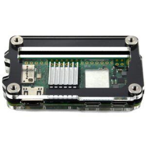 C4Labs Zebra Zero 2 Heatsink and GPIO Access Case for The Raspberry Pi Zero 2 - Black Ice, Single