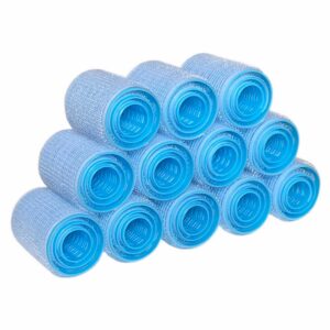 hair rollers pack of 36 self grip hair rollers set small medium big size hair curlers for long medium short hair (blue)