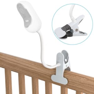 oioaahkeo baby monitor mount, adjustable clip mount for owlet duo baby monitor, motorola baby monitor, owlet cam and vtech vm901 (white)(not for owlet cam2)