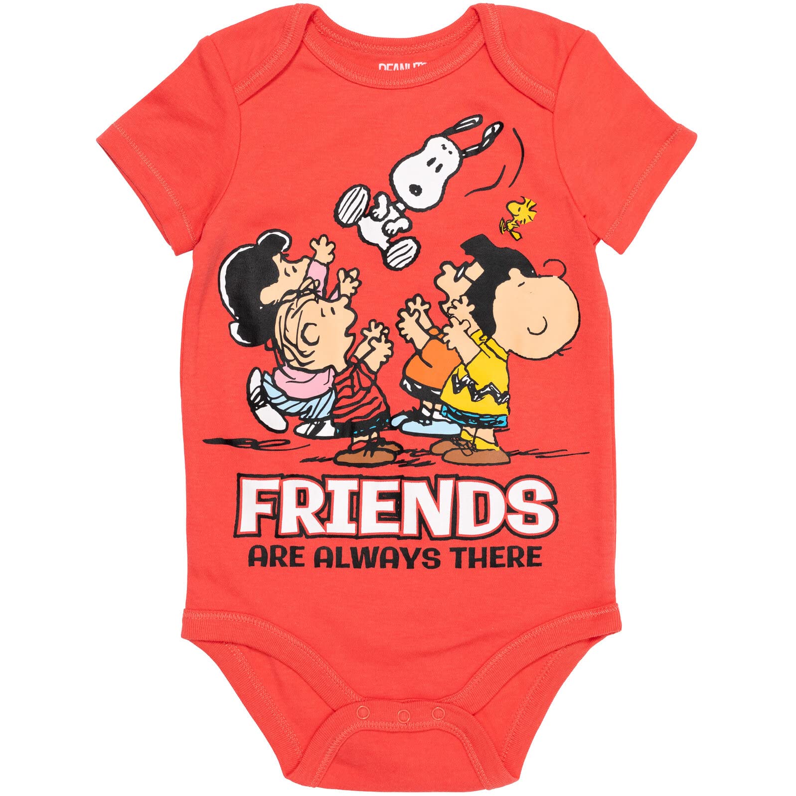 Peanuts Snoopy Charlie Brown Baby Boys 5 Pack Short Sleeve Bodysuit Multi 3-6 Months