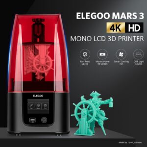 ELEGOO Mars 3 Resin 3D Printer and ELEGOO Mercury X Bundle Wash and Cure Station