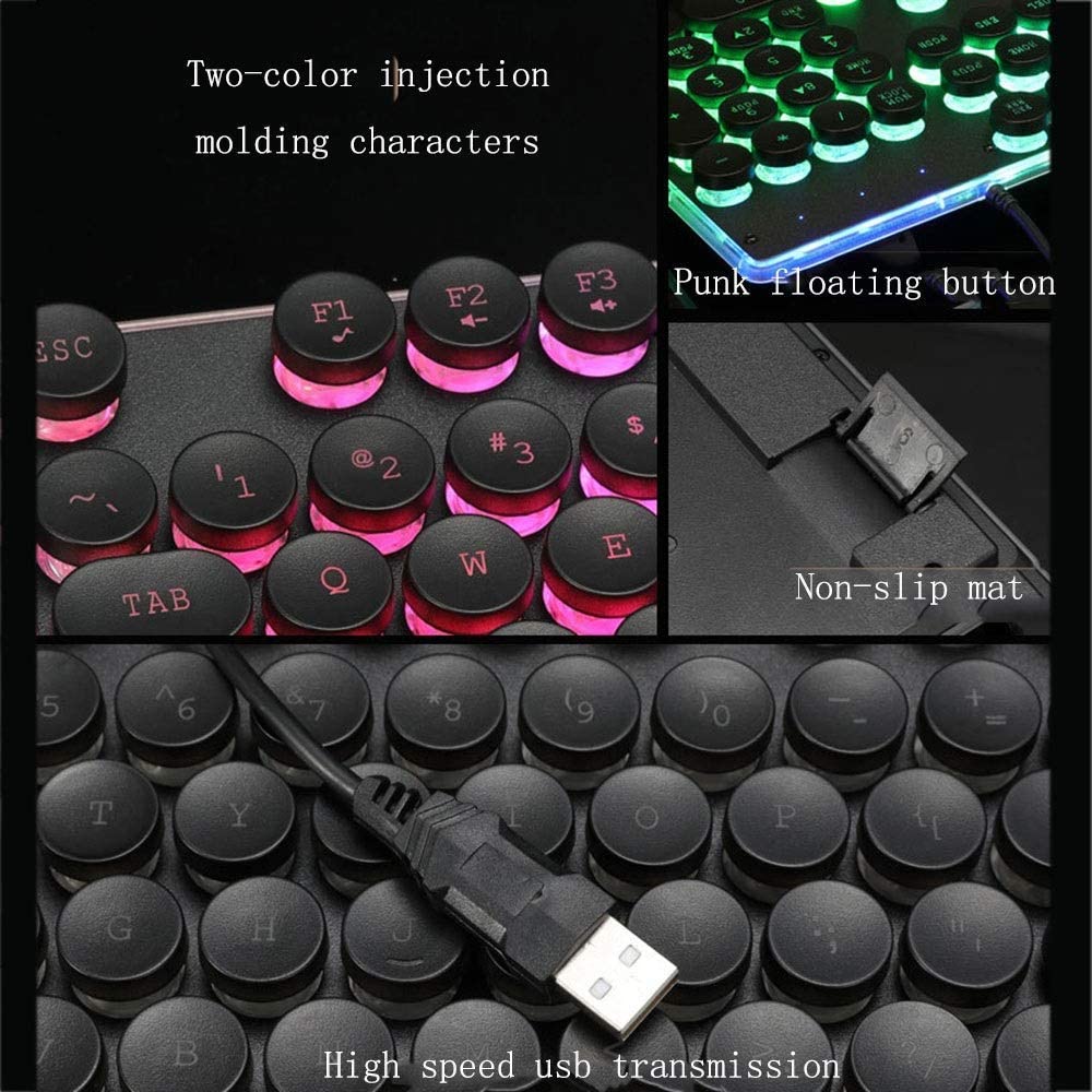 SPLD Keyboards Computer Keyboard-wired Keyboard Punk Gaming Keyboard Mechanical Keyboard Can Be Illuminated-104 Keys