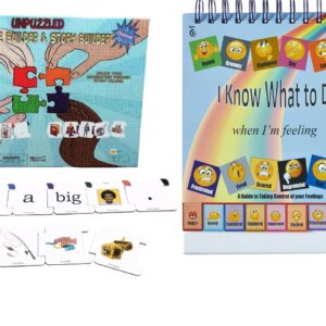 Thought-Spot Sentence Builder and Story Builder (2 Games in 1) & I Know What to Do Feeling/Moods Book & Poster; Different Moods/Emotions; Autism; ADHD