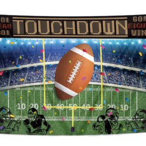 BINQOO 8x6ft Football Backdrop Photography Rugby Sports Party Background American Football Field Photo Booth Banner Boy Kids Party Decoration Supplies