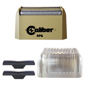 caliber pro rpg shaver replacement foil and cutter - professional titanium foil and blade for rpg electric shavers - close shaving replacement head for barber or personal men's hair shaver