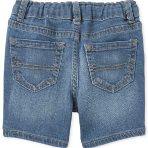 The Children's Place Baby and Toddler Boys Stretch Denim Shorts, Blue, 4T