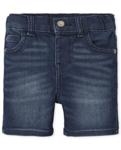 the children's place baby boys' and toddler denim 5-pocket shorts, wexler wash, 3t