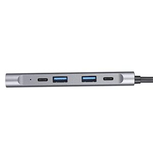 USB C Hub HDMI Adapter, 5 in 1 Type C Docking Station Transmitter for Data Transmission, 60W PD Charging, USB 3.0 Rate 5Gbps, USB 2.0 Rate 480Mbps