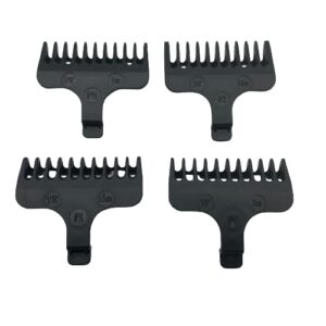 wall replacement t blade beard stubble guard guide comb set 1/16 1/8 3/16 1/4 02144 for wahl all in one lithium ion trimmer (see details for compatible models)