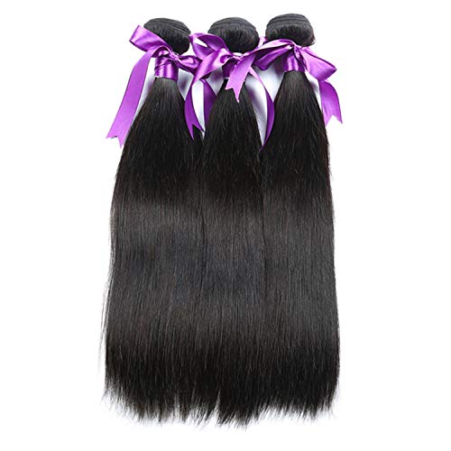 Hair Extensions, Wigs & Accessories Hair malaysian straight Hair 3 Pcs Human Hair Bundles Non Remy Hair Extention 8-28 inch Body Hair Wig for Women (Length : 24 26 26)