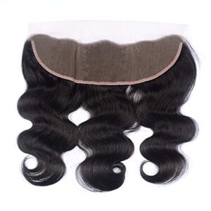 Hair Extensions, Wigs & Accessories Brazilian Loose Deep Wave 3 Bundles With 360 Lace Frontal Closure Hair Weave Bundles Non Remy Human Hair for Women (Length : 24 26 28 Closure20)