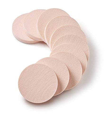 KOOBA 20pcs Makeup Powder Round Sponges Latex Free Disposable Beauty Blender Foam Cosmetic Applicator Facial Puffs for Flawless Foundation, Sensitive and All Skin Types