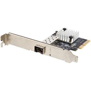 startech.com 10g pcie sfp+ card - single sfp+ port network adapter - open sfp+ for msa-compliant modules/direct-attach cables - 10 gigabit fiber pcie nic - pci express sfp+ network card (pex10gsfp)