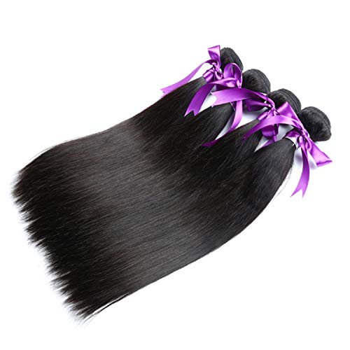 Hair Extensions, Wigs & Accessories Hair malaysian straight Hair 3 Pcs Human Hair Bundles Non Remy Hair Extention 8-28 inch Body Hair Wig for Women (Length : 24 26 26)