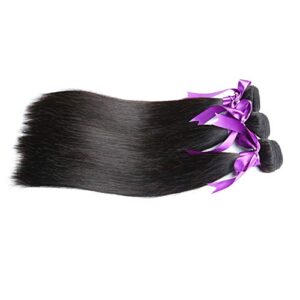 Hair Extensions, Wigs & Accessories Hair malaysian straight Hair 3 Pcs Human Hair Bundles Non Remy Hair Extention 8-28 inch Body Hair Wig for Women (Length : 24 26 26)