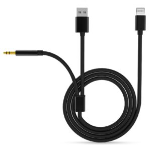 [apple mfi certified]2 in 1 audio charging cable compatible with iphone,lightning to 3.5mm aux cord audio jack works with car stereo speaker headphone car charger support iphone13/12/11/11 pro/xs/xr/8