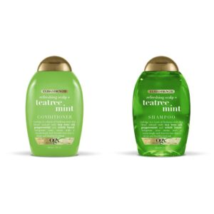 ogx tea tree mint invigorating scalp conditioner and shampoo set