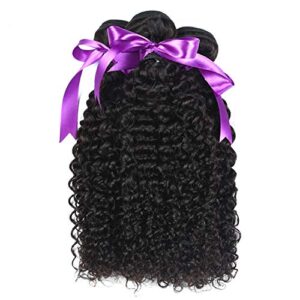 Hair Extensions, Wigs & Accessories Malaysian Kinky Curly Hair 3 Bundle Deals Non Remy Human Hair Weave Extension Natural Black Human Hair Wig for Women (Length : 26 28 28)