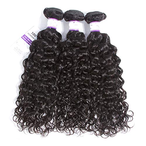 Hair Extensions, Wigs & Accessories Water Wave 3 Bundles with 13 * 4 Closure Human Hair Bundles with Closure Human Hair Weave Hair Extension for Women